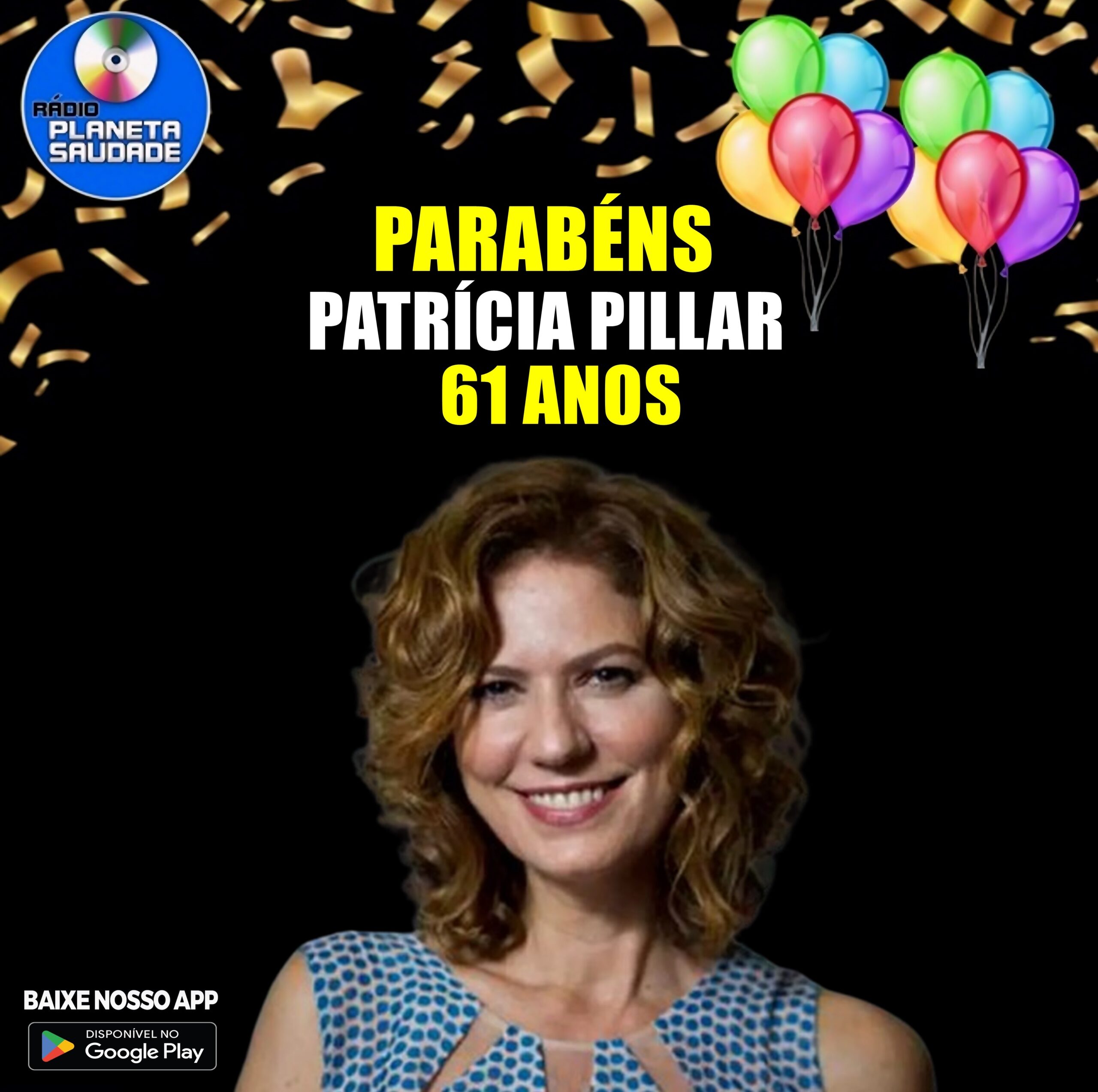 Patrícia Pillar, que completa hoje 61 anos de vida! - RÁDIO PLANETA SAUDADE